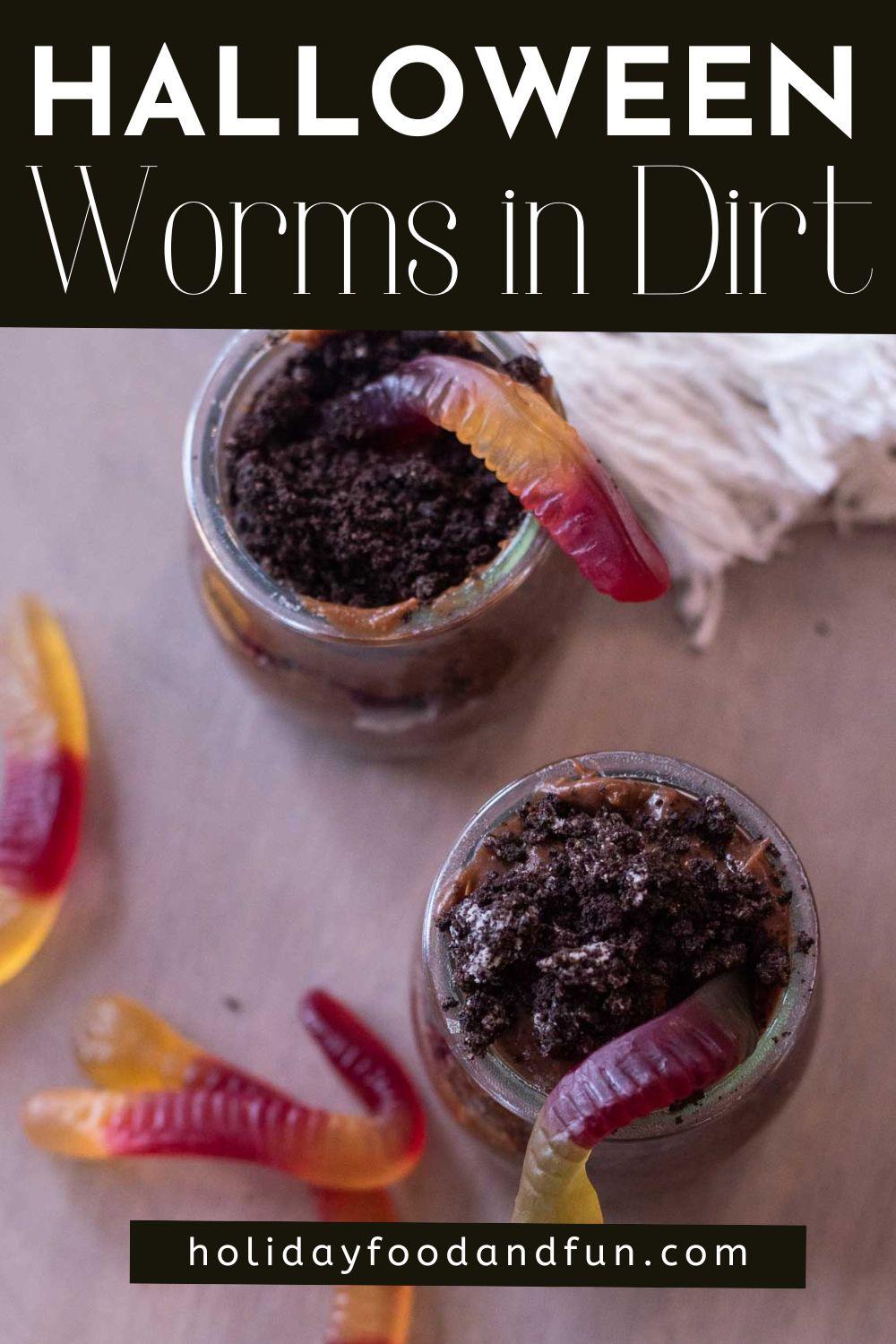 Halloween Worms in Dirt Recipe - Holiday Food and Fun