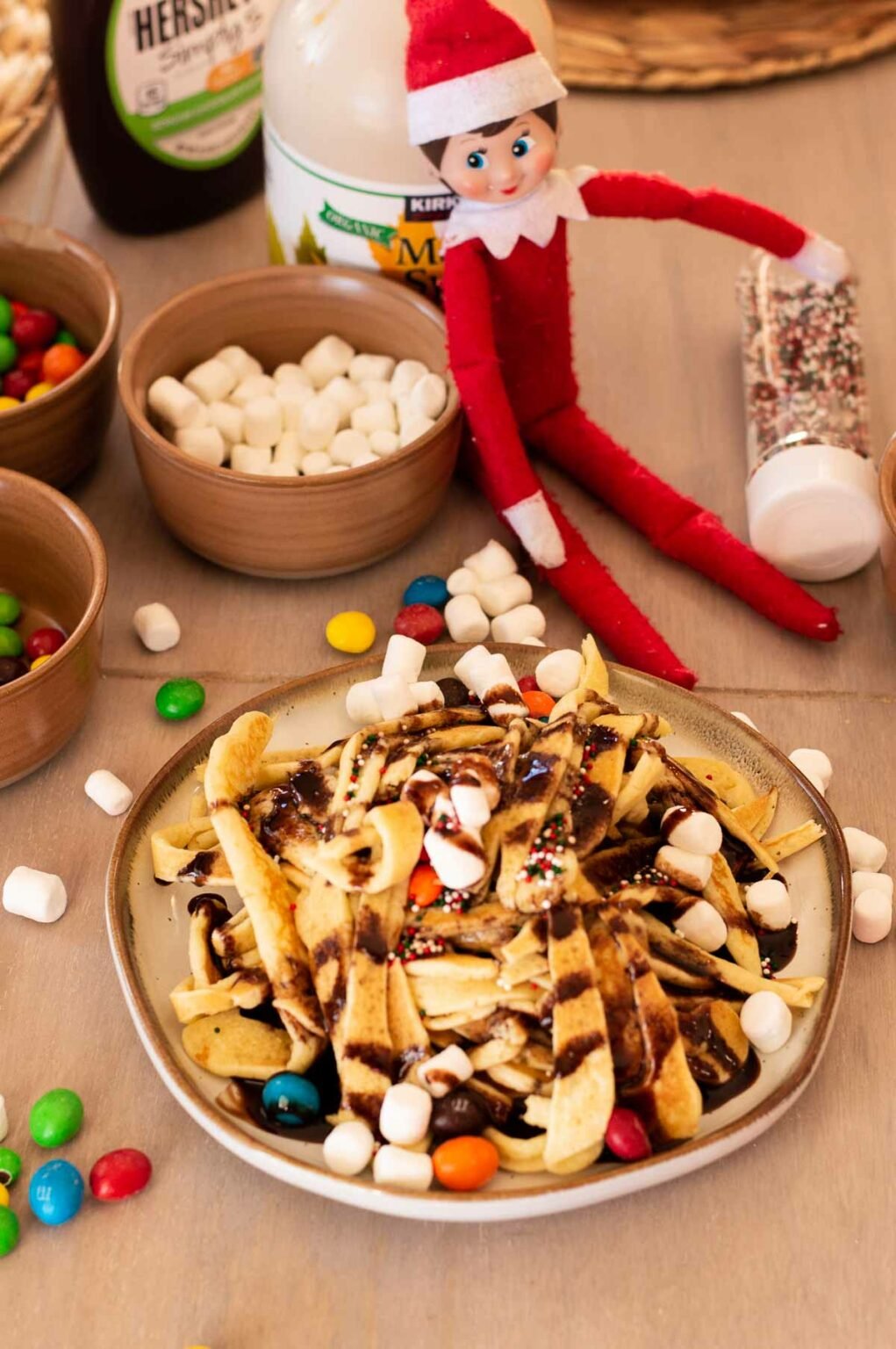 Elf Spaghetti Pancakes (just the way Buddy likes it!)